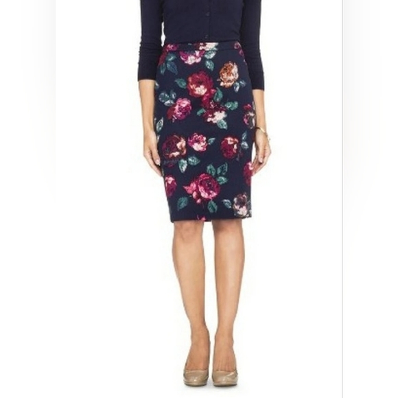 Merona | Skirts | Merona Doubleweave Floral Pencil Skirt | Poshmark